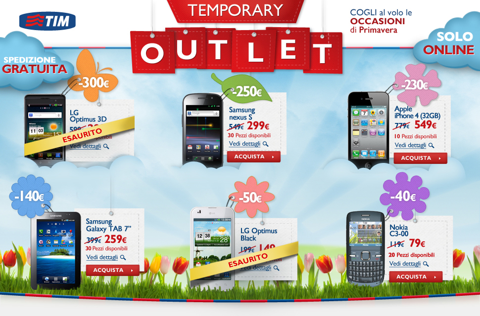 Temporary Outlet di Tim per risparmiare su tablet e smartphone - Senza ...